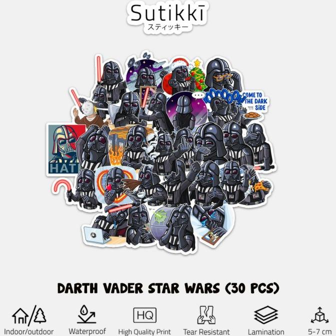 Jual Sticker Pack Darth Vader Star Wars Starwars Anakin Stiker Laptop ...