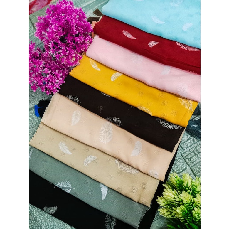 Jual KERUDUNG SEGIEMPAT MOTIF BULU UKURAN Kurang Lebih Ukuran 110 x 110 ...
