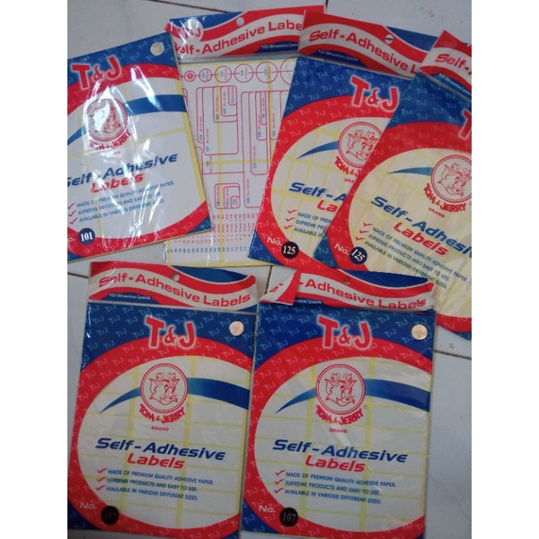 Jual Sticker Labels Adhesive Tom & Jerry 101. 107 dan 125 | Shopee ...