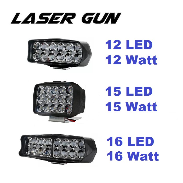 Jual Lampu LED Laser Gun Bar Tembak Sorot CREE Motor 12 15 16 Titik ...