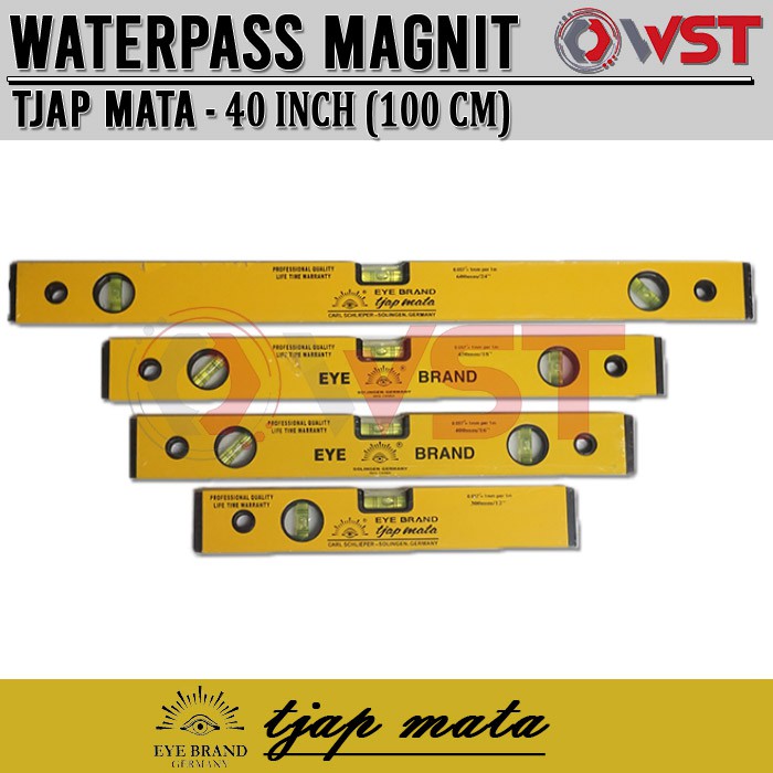 Jual Waterpas Magnet Aluminium 40 Inch 100CM Cap Mata / Tjap Mata ...