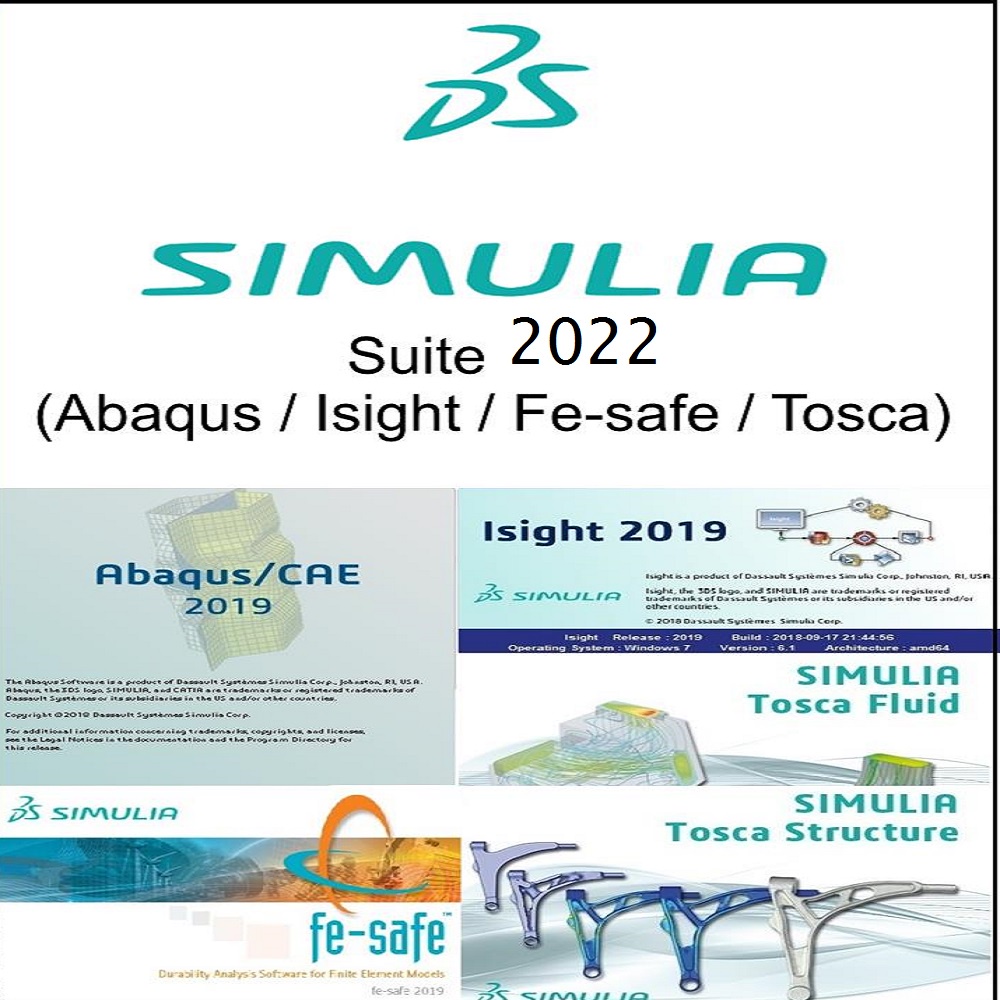 Jual [Work 100% Software]DS SIMULIA Suite 2022 / 2021 / 2020 (Abaqus/ Isight / Fe-safe / Tosca ...