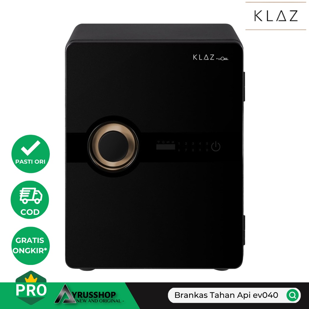 Jual Brankas Tahan Api dengan Shock Alarm 47x41x53.5cm Klaz Steel Safe/Lemari Tempat Penyimpanan ...