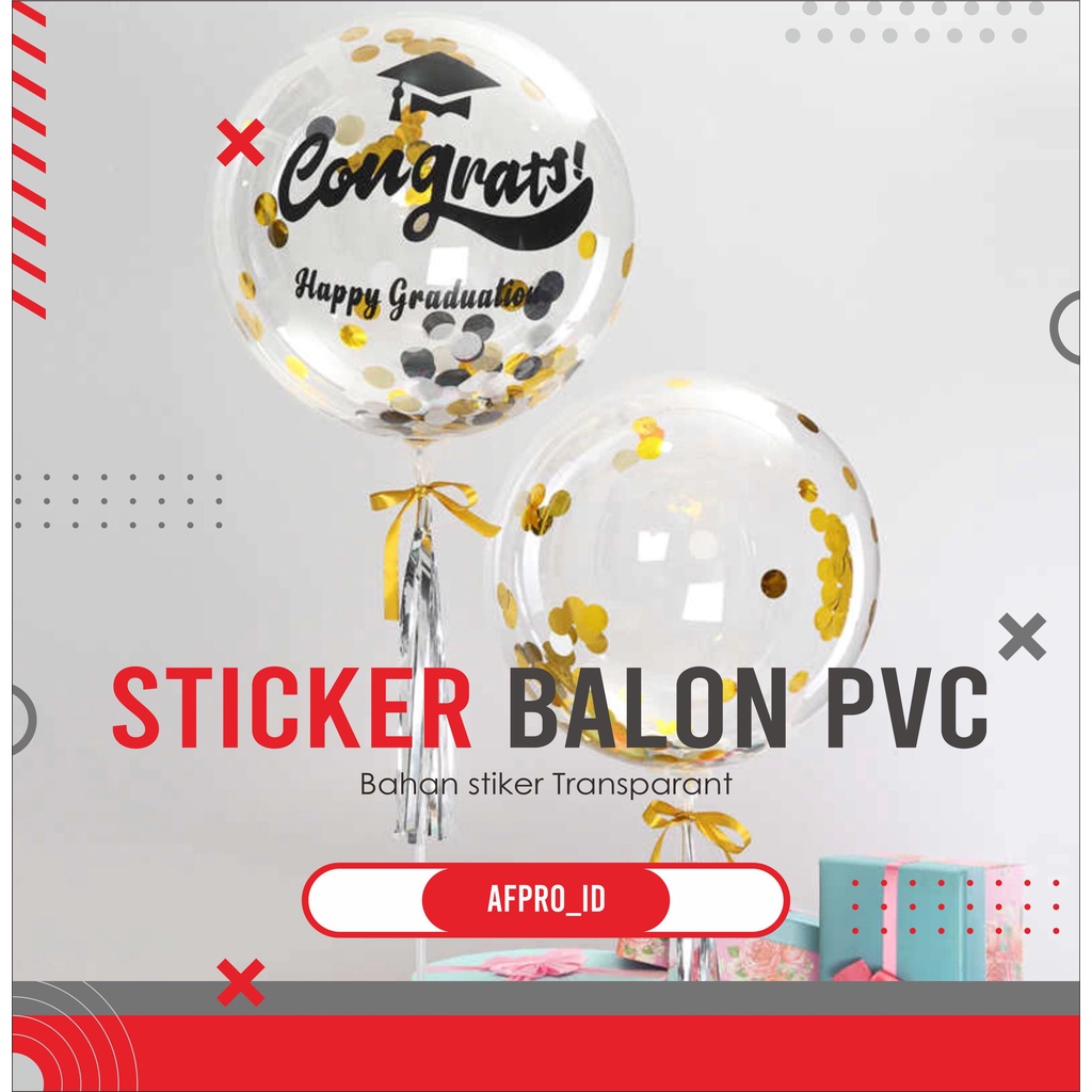 Jual CETAK STICKER PVC BALON UKURAN 18-20 INC | Shopee Indonesia
