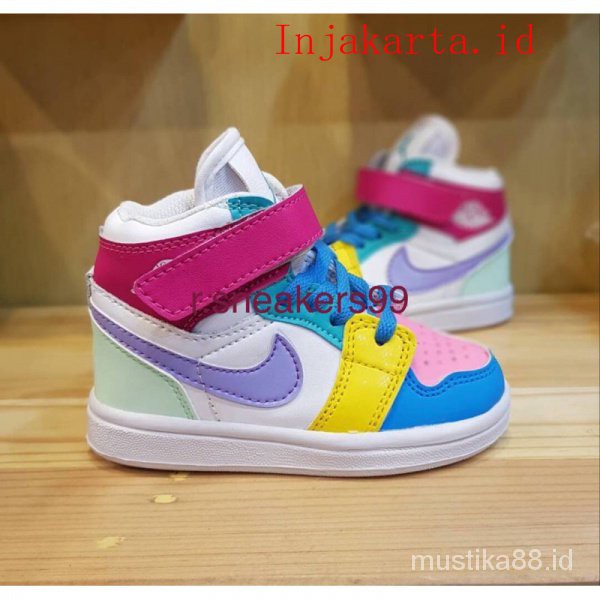 Jual SNEAKERS NIKE AIR JORDAN 1 KIDS Putih Biru [sepatu anak tali ...