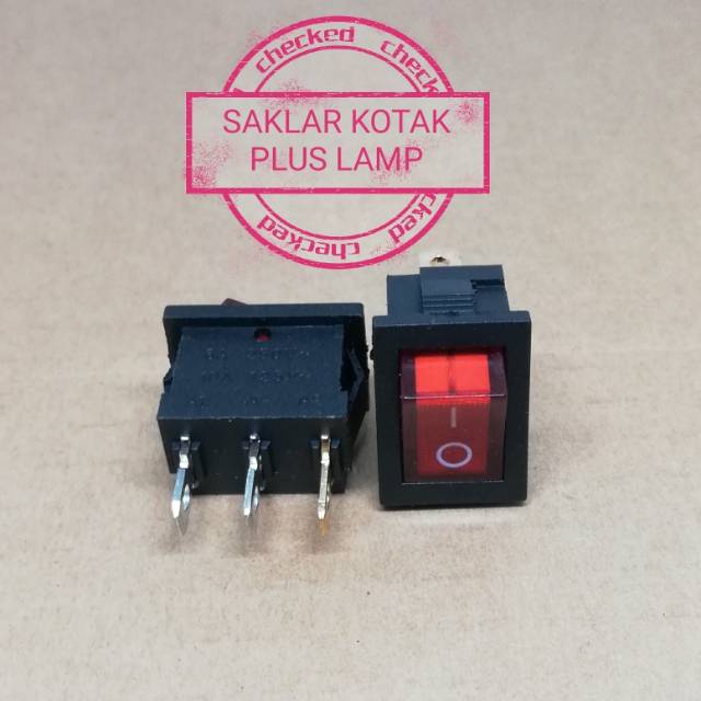 Jual SAKLAR ROCKER SWITCH KECIL PLUS LAMP 3PIN | Shopee Indonesia