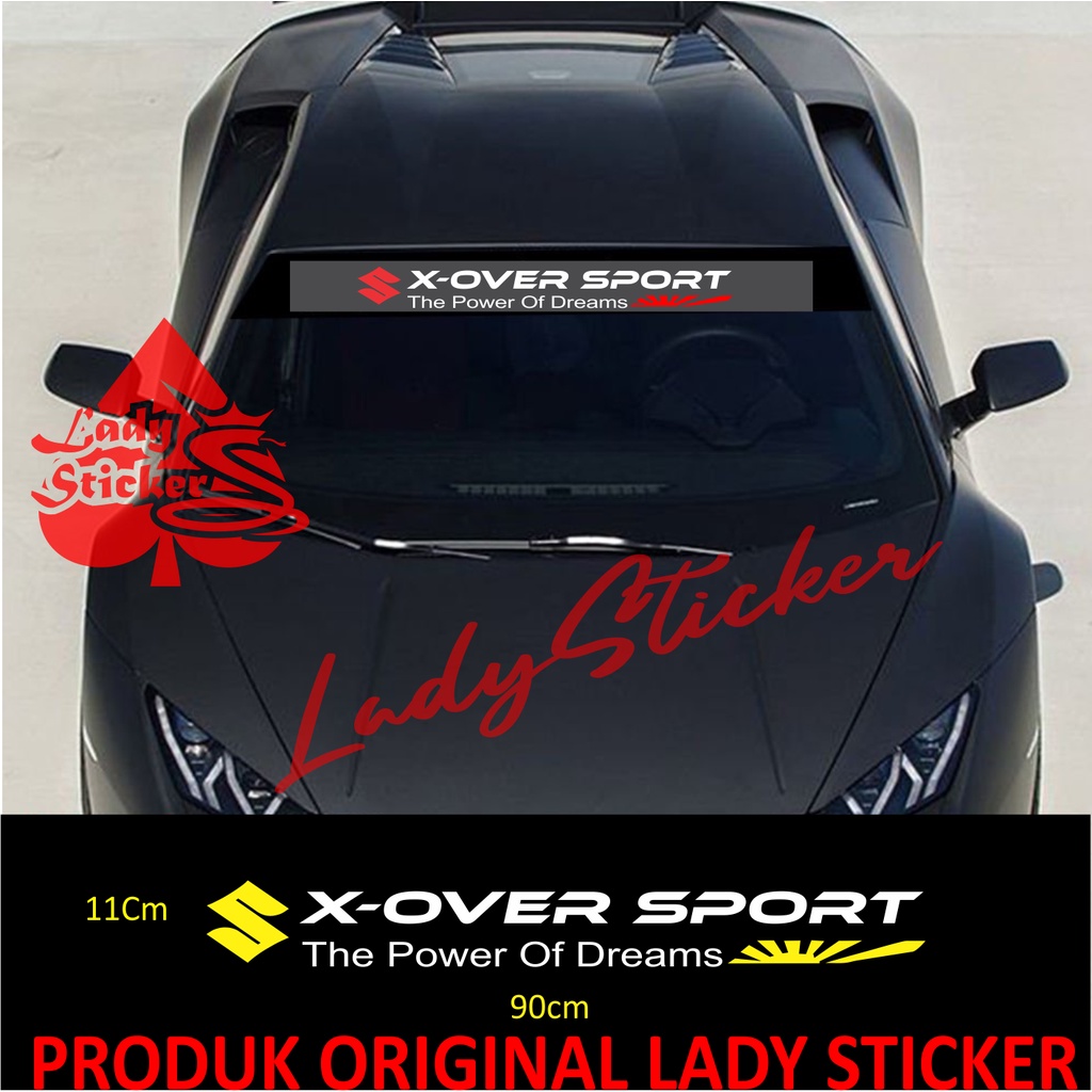 Jual STICKER MOBIL X-OVER STICKER KACA DEPAN BELAKANG MOBIL SUZUKI X ...