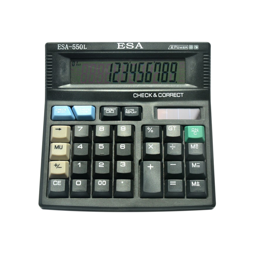 Jual Kalkulator Check Correct 12 Digits Warna Hitam Murah Free Baterai ...