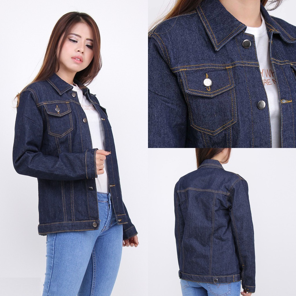 Jual Jaket Jeans Wanita - Jaket Denim Wanita Premium All Size - Jaket ...
