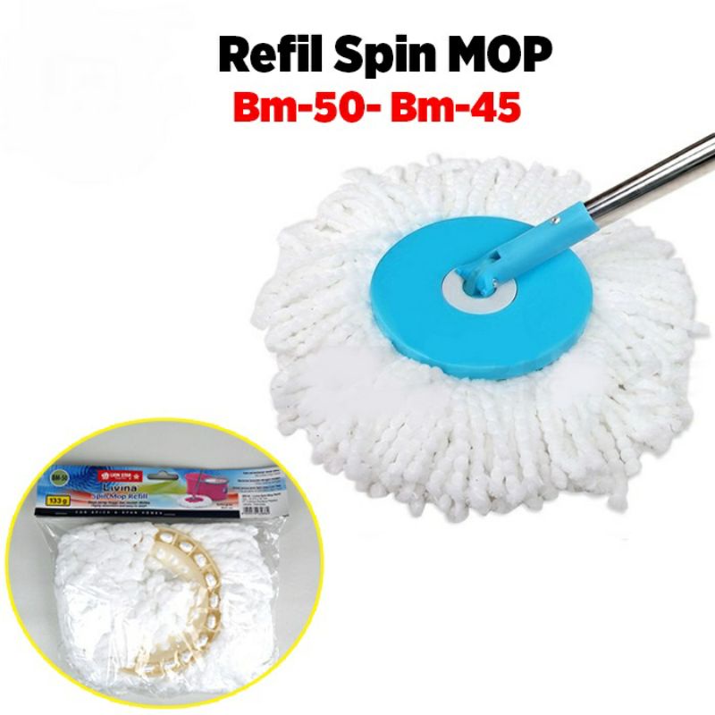 Jual Refill Kain Pel Spin Mop Lion Star BM-50 Bulat / Livina Spin Mop ...