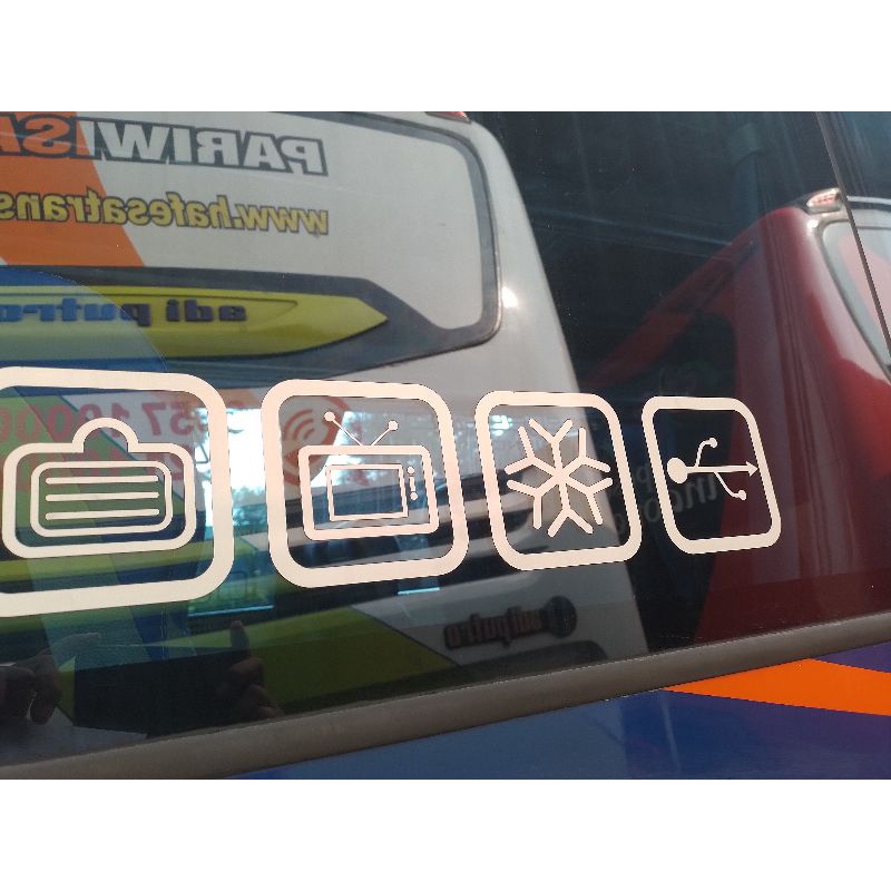 Jual sticker cutting logo full ac seat kaca bis. ukuran 60 x 10cm ...