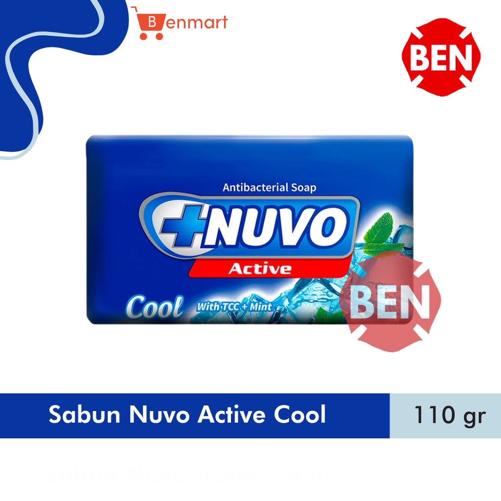 Jual Sabun Nuvo Active Cool Batang 110g 110gr 110 g gr gram Biru Besar ...
