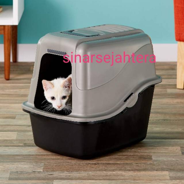 Jual Toilet Kucing / Petmate Hooded Pan Set with Microban Large 22357 ...