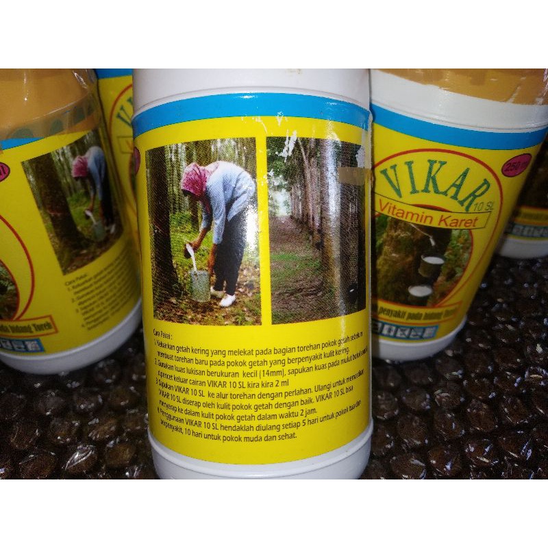 Jual VIKAR 10SL ZPT VITAMIN KARET PENAMBAH LATEKS GETAH KARET 250ML ...