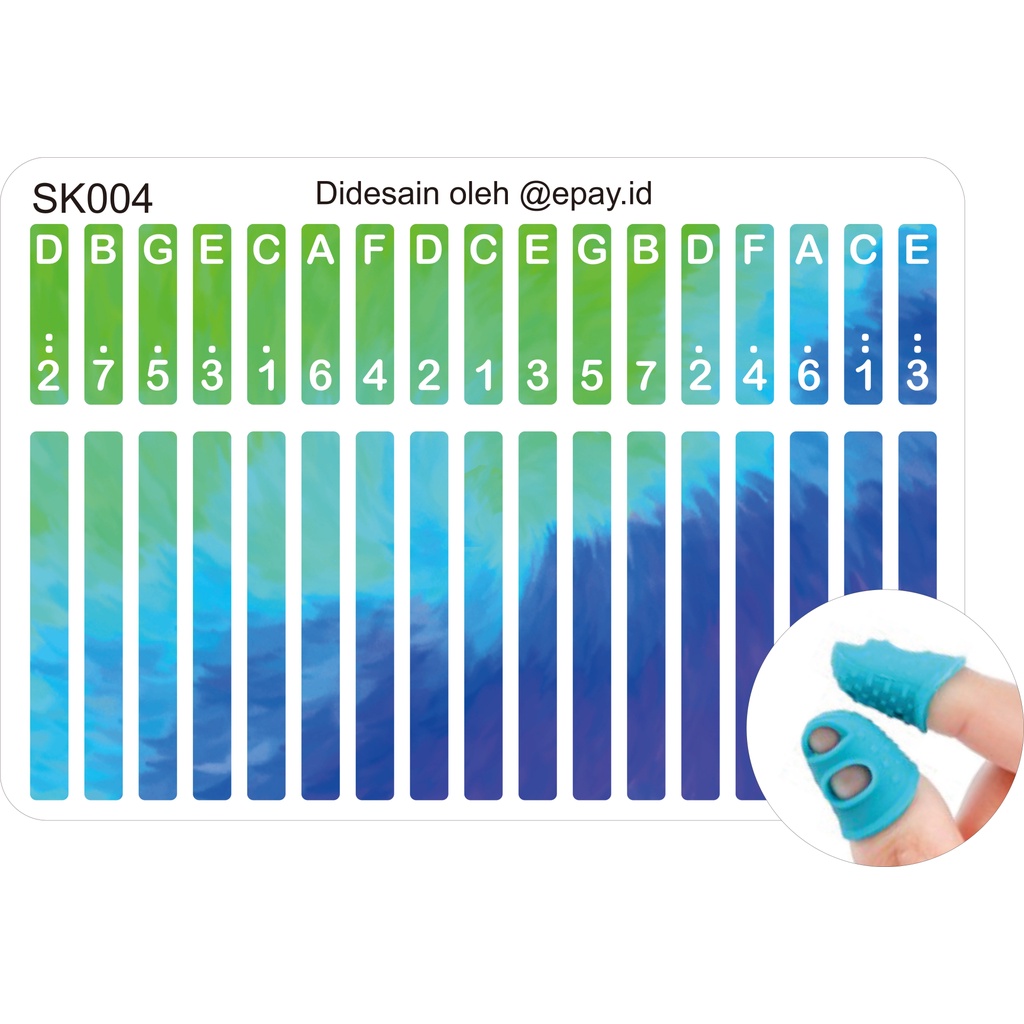 Jual STICKER KALIMBA 17 KEYS MBIRA SILICONE THUMB PICK PELINDUNG IBU ...