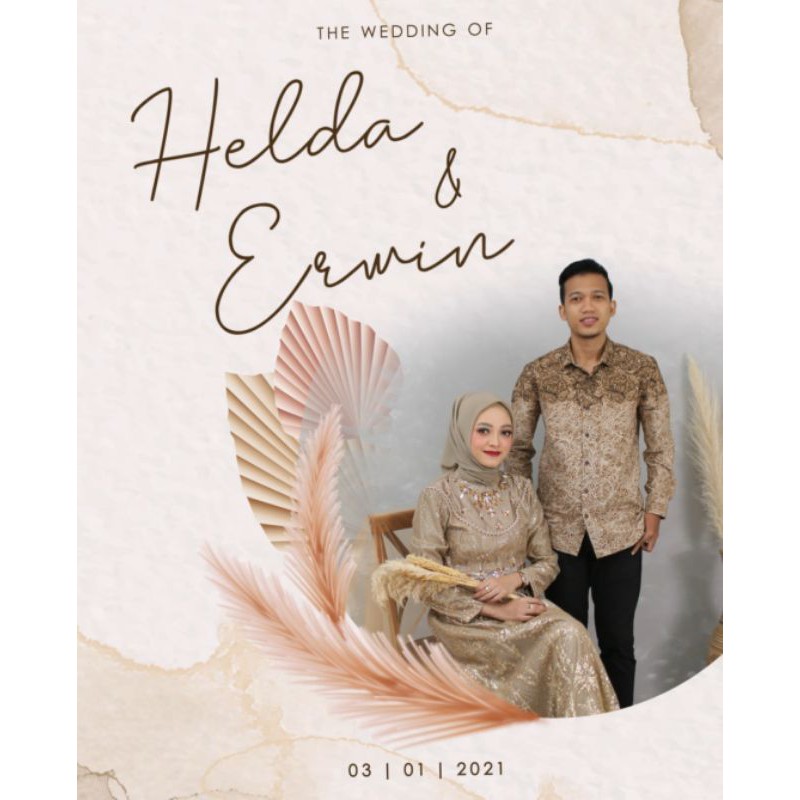 Jual Undangan Digital Pernikahan Tema Rustic | Shopee Indonesia