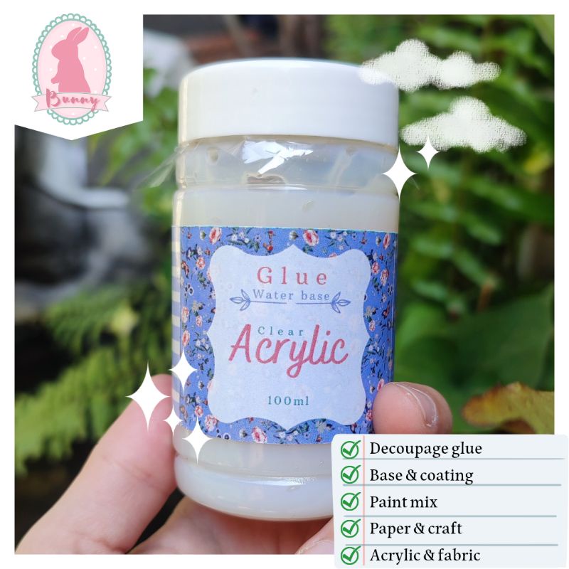 Jual LEM AKRILIK/ACRYLIC GLUE/FABRIC/PAPER/TRANSFER PHOTO | Shopee ...