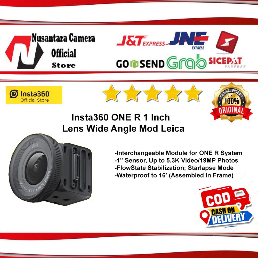 Jual Insta360 ONE R 1 Inch Lens Wide Angle Mod Leica | Shopee Indonesia