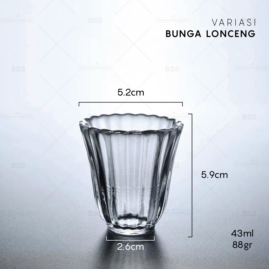 Jual Cangkir Teh Kaca Ocha Gelas Cantik Kecil Unik Glass Motif Hot Tea ...