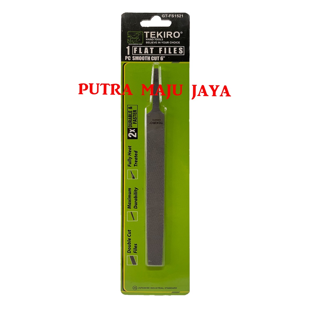 Jual KIKIR PLAT HALUS 6" INCH TEKIRO ( FLAT FILES SMOOTH CUT ) TEKIRO ...