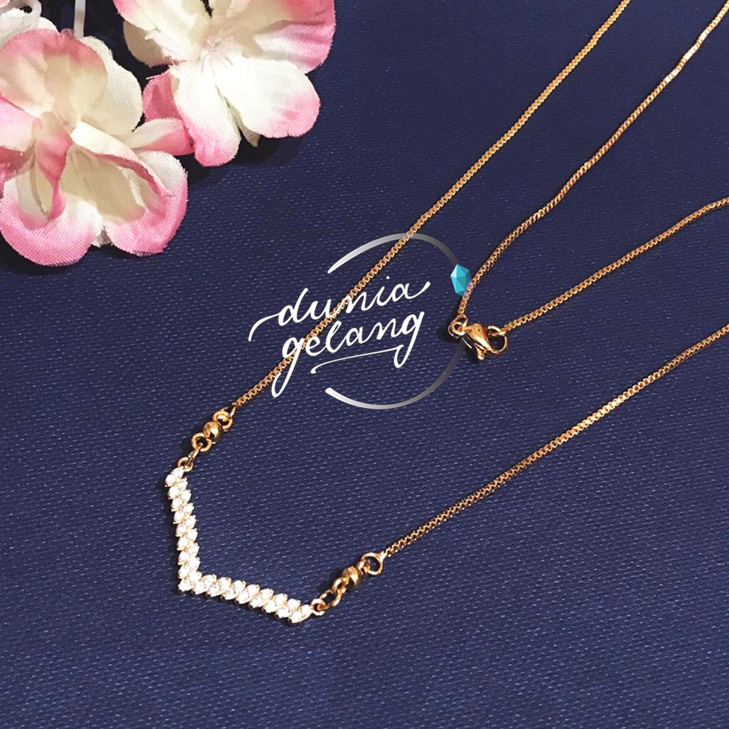 Jual KALUNG FUJI GOLD TITANIUM / KALUNG VIRAL WANITA ANAK DGKL | Shopee Indonesia