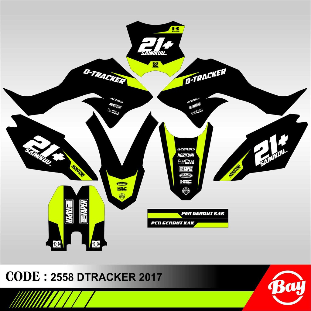 Jual Decal Stiker Motor DTRACKER 150 SE NEW SUPERMOTO Full Body Sticker ...
