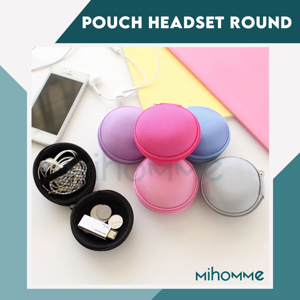 Jual Pouch Case Headset Tempat Penyimpanan Kabel Earphone Travel ...