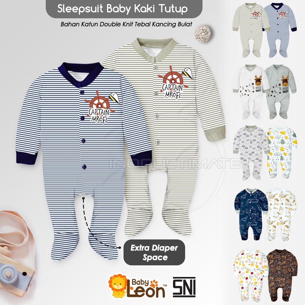 Jual 1 Pcs BABY LEON Jumpsuit Bayi BC-072 Kaki Tertutup Lengan Panjang ... Jual 1 Pcs BABY LEON Jumpsuit Bayi BC-072 Kaki Tertutup Lengan Panjang ...