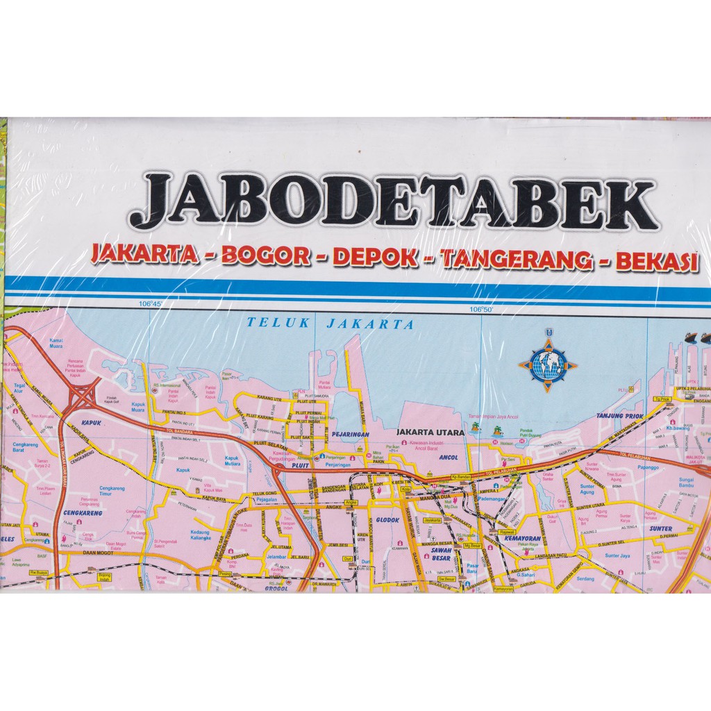 Jual PETA LIPAT : JABODETABEK ( JAKARTA - BOGOR - DEPOK - TANGERANG ...