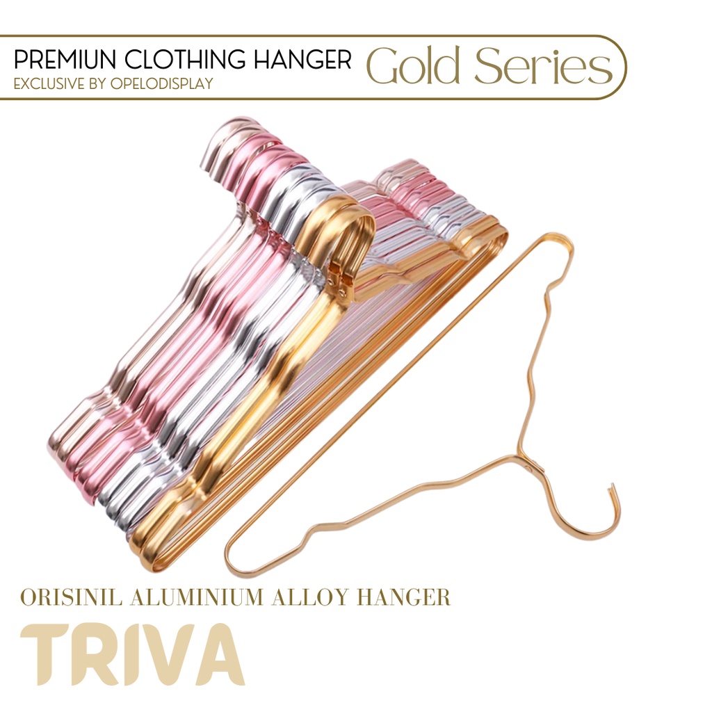 Jual HANGER PREMIUM DEWASA ALUMINIUM ALLOY TRIVA GOLD SERIES | Shopee ...