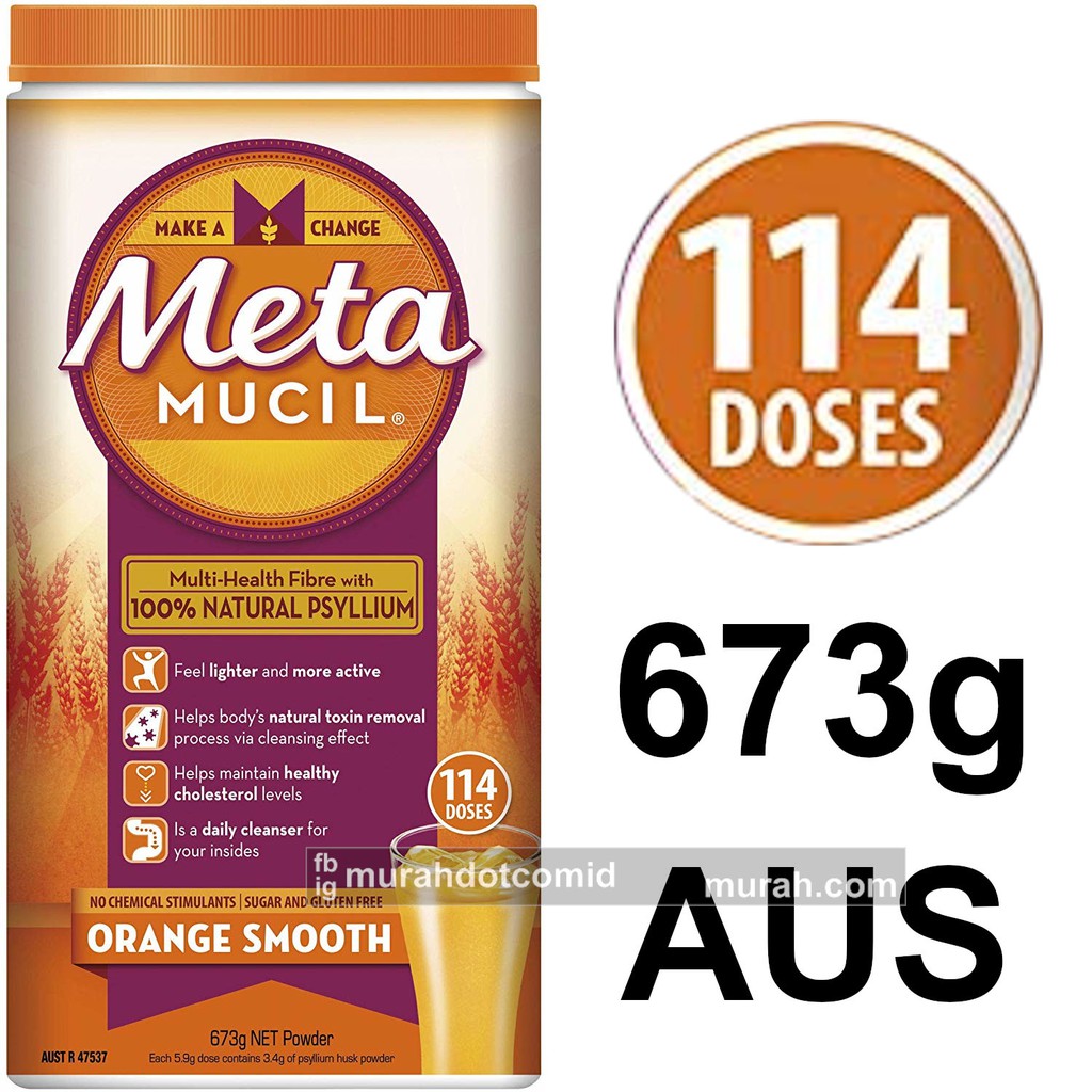 Jual Metamucil Daily Fibre Supplement Smooth Orange 114 Doses Murah ...