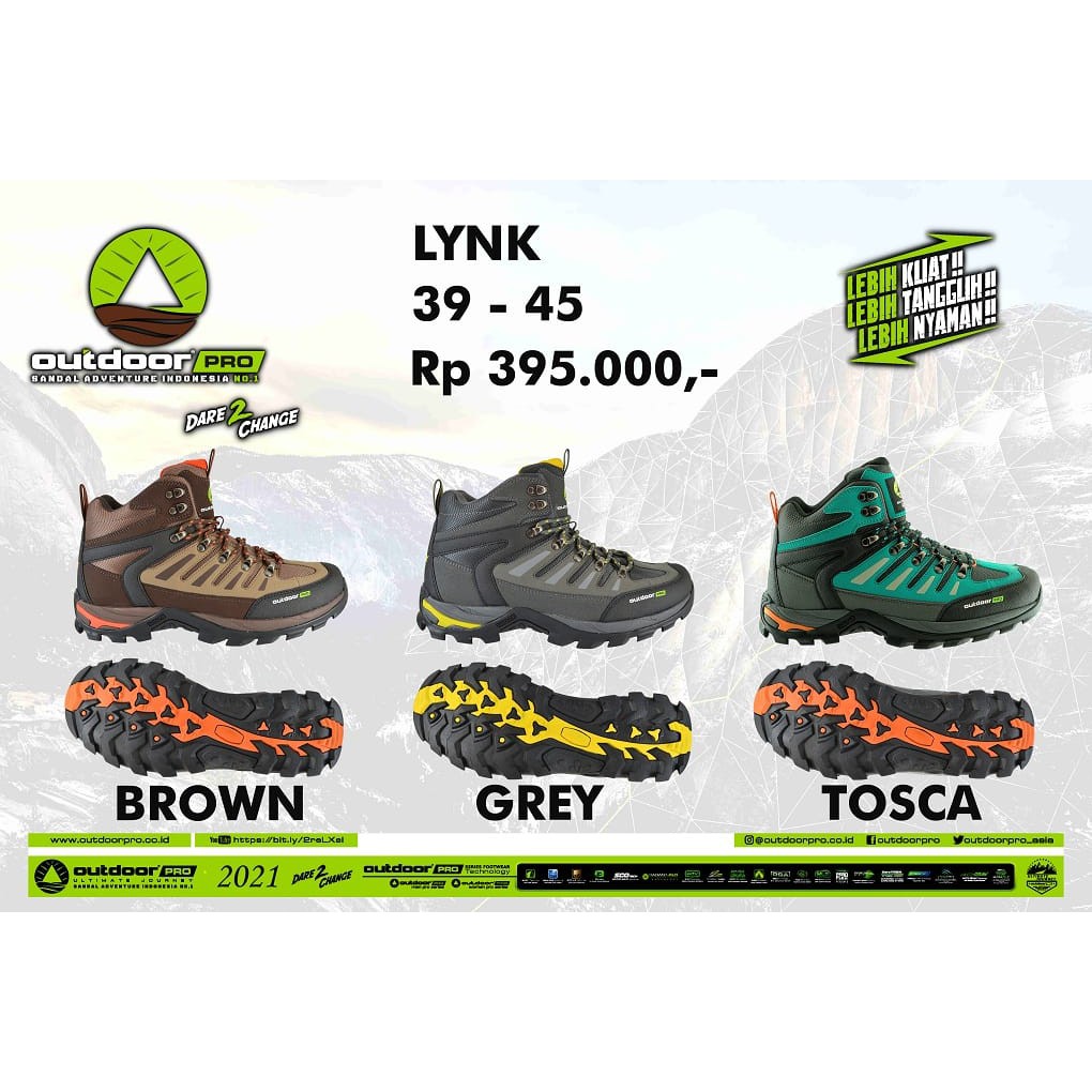 Jual Sepatu Gunung Hiking Trekking Outdoor Pro Lynk Original / HK ...