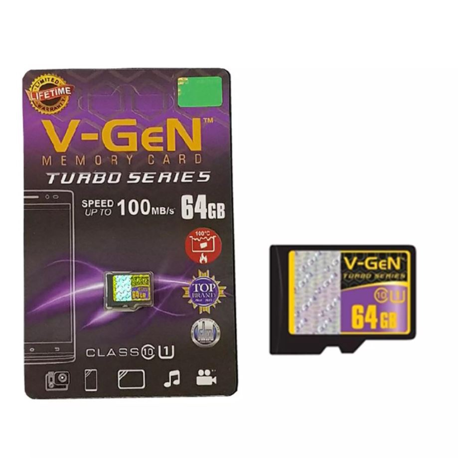 Jual Memori Micro SD V-Gen Memory Card 64gb Class 10 Turbo Vgen ...