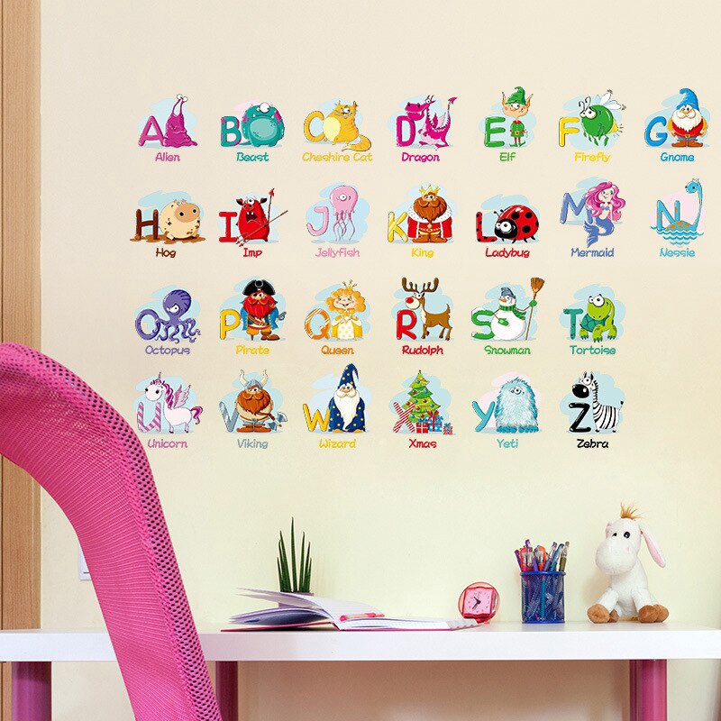 Jual WPSBGS XH6221 PUZZLE ALPHABET KIDS ABC STICKER STIKER DINDING ...