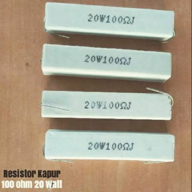 Jual Resistor Kapur 100 ohm 20 watt | Shopee Indonesia