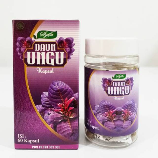 Jual SYIFA HERBAL Kapsul Daun Ungu 60 kapsul menghilangkan wasir | Shopee Indonesia