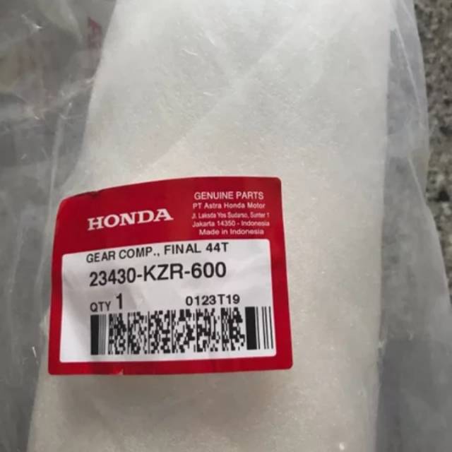 Jual Gear Comp Final 44T Gigi Rasio Besar Honda Vario 125 Non LED KZR ...