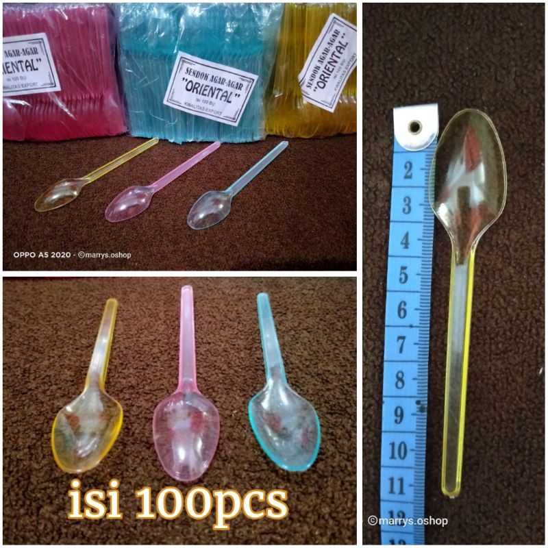Jual sendok kecil plastik isi 100 sendok teh pudding jelly jasuke ...