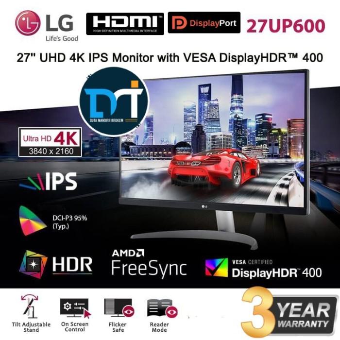 Jual LG 27UP600 W 27 Inch - UHD 4K IPS HDR400 FreeSync HDMI DP Monitor | Shopee Indonesia