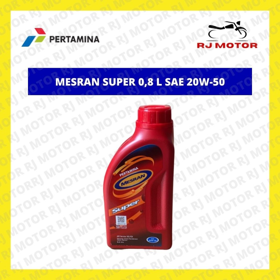 Jual OLI MOTOR PERTAMINA MESRAN SUPER 0,8 L SAE 20W 50 OLI ASLI ...