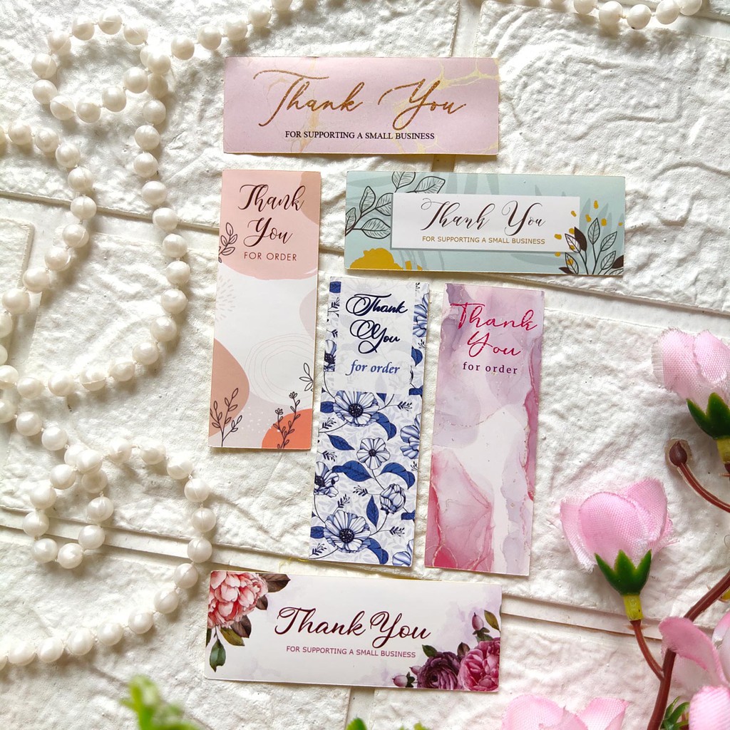 Jual STICKER / STIKER THANK YOU MINI PANJANG TERIMA KASIH ONLINE SHOP ...