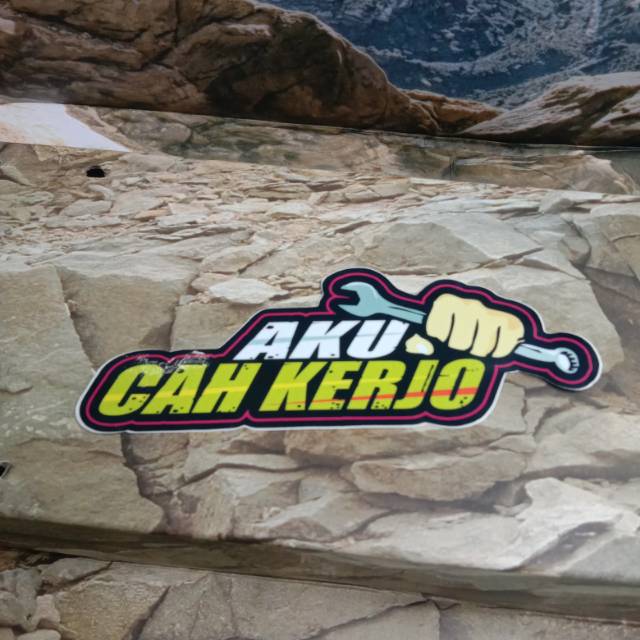 Jual Sticker printing AKU CAH KERJO minim pembelian produk harus 20rb ...