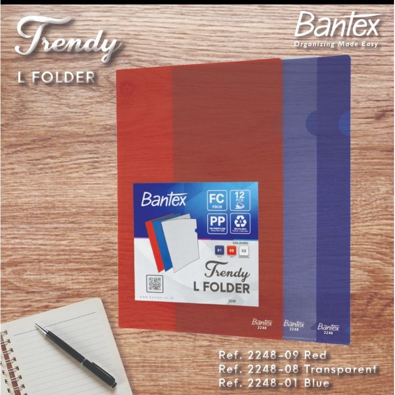 Jual Bantex L Folder Ukuran Folio 2248 - Map Bening Transparan L ...