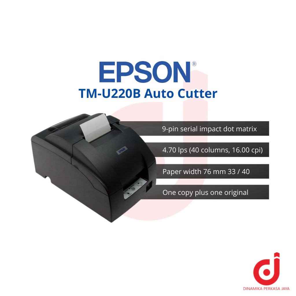 Jual PRINTER EPSON TM-U220B / TM U220B / TMU220B, USB PRINTER, DOT ...