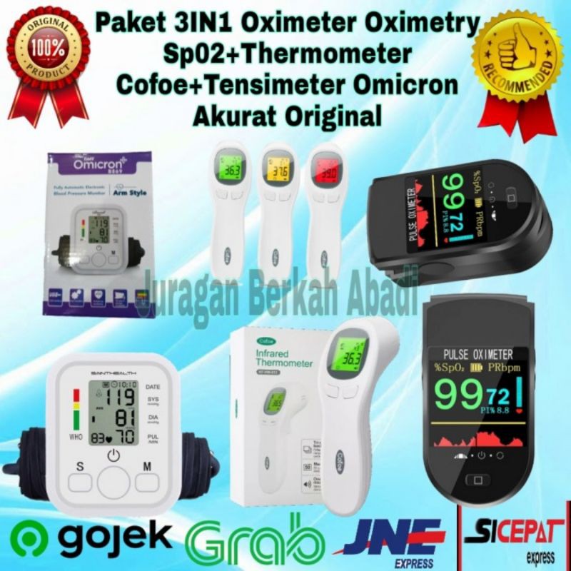 Jual Paket 3in1 Oximeter Oximetry + Tensimeter Omicron B869 ...