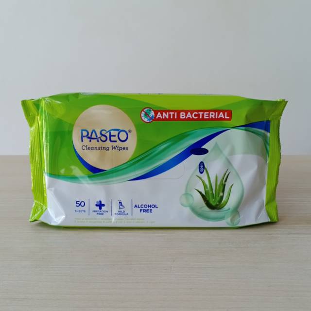 Jual PASEO CLEANSING WIPES ANTI BACTERIAL 50S / TISSUE PASEO / TISSUE ...