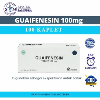 Jual GUAIFENESIN Tablet - Box isi 100tablet (obat batuk berdahak obat ...