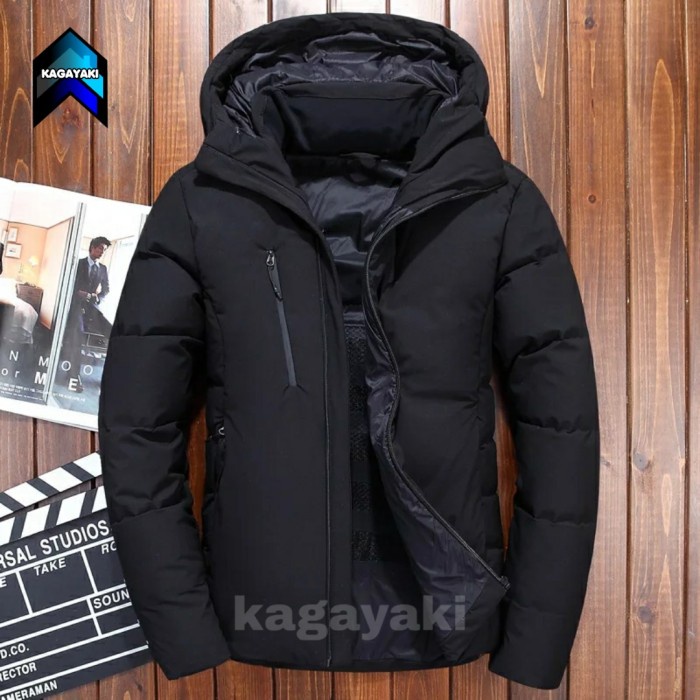 Jual jaket winter pria jaket tebal jaket anti angin jaket musim dingin - Hitam, S | Shopee Indonesia