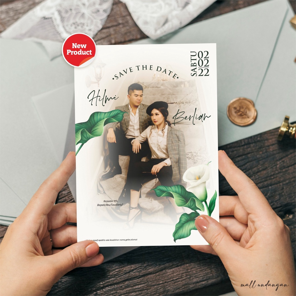 Jual CETAK UNDANGAN PERNIKAHAN GLOSSY FULL COLOUR SIMPLE ELEGANT ...