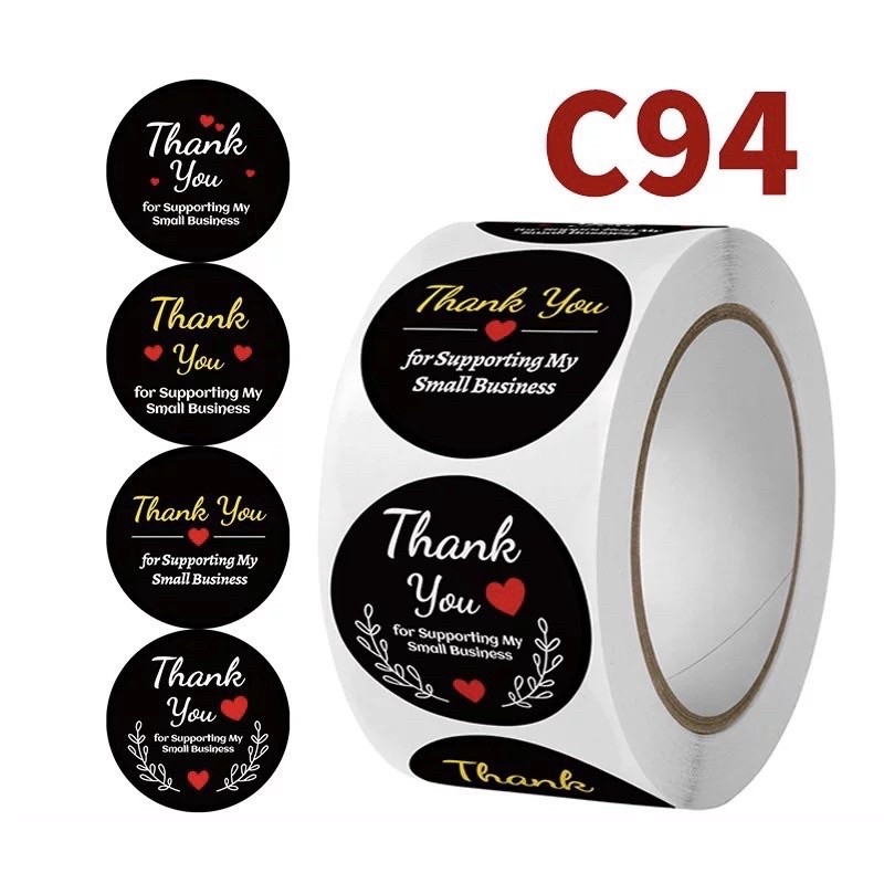 Jual STIKER SEGEL THANK YOU KOTAK KUE ROTI / STIKER THANK YOU COLORFULL ...